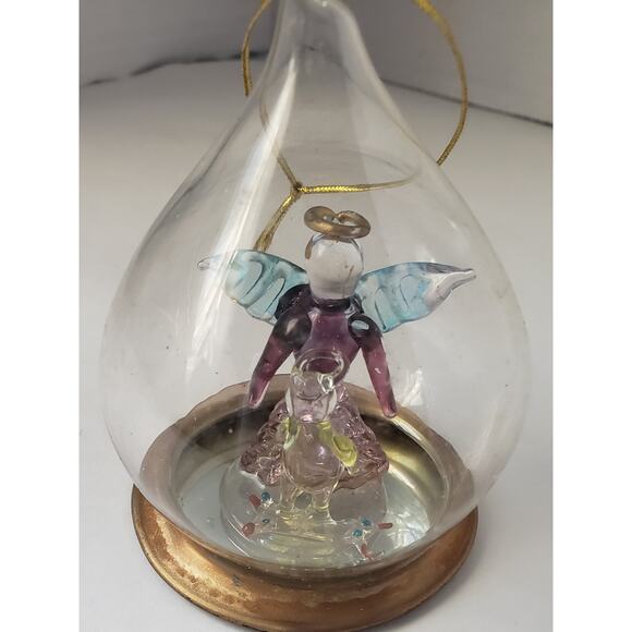 Unknown | Holiday | Vintage Spun Glass Two Angels Ornament | Poshmark